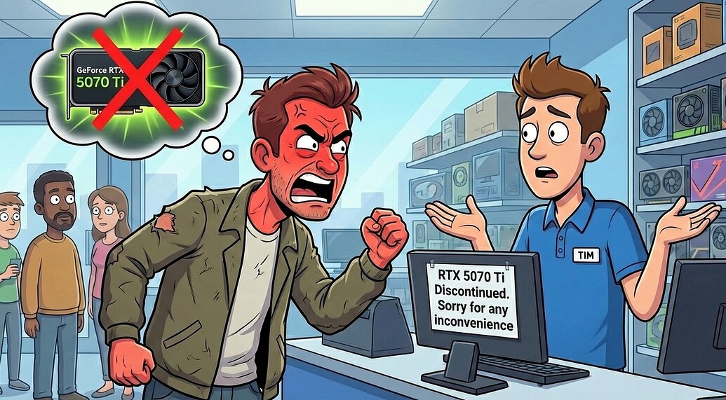 The GeForce RTX 5070 Ti is out of production. - PC Building - Newegg ...