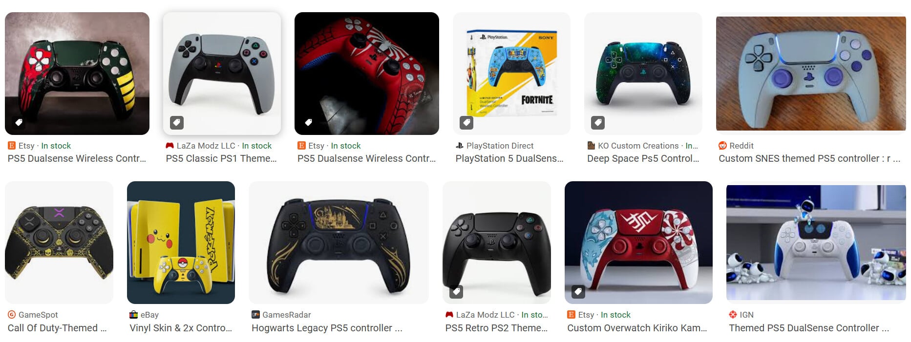 do people get different types of themed controllers? personally i think ...