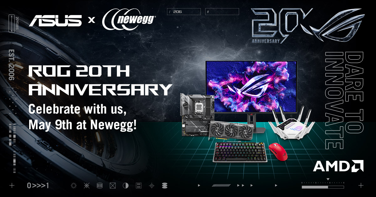 Join ASUS and Newegg for the ROG 20th Anniversary @ Newegg Gamer Zone ...